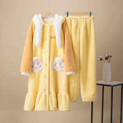 耳朵会动黄油饼饼毛毯睡袍