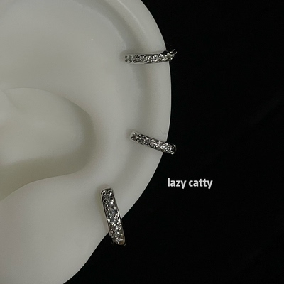 叠戴排钻耳骨环lazycatty气质