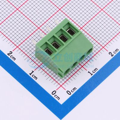 284391-4螺钉式接线端子3.5mm 直插绿色