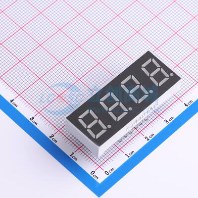 4位0.4英寸绿色数码管 共阴极LED数码管FJ4401AG可开票