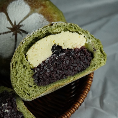 紫米茉莉珍珠奶酪面包手