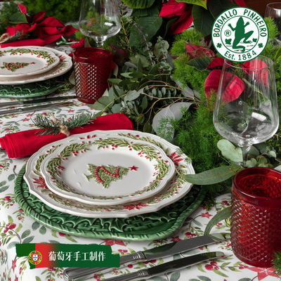 葡萄牙Bordallo Pinheiro进口Christmas圣诞系列造型盘餐盘托盘