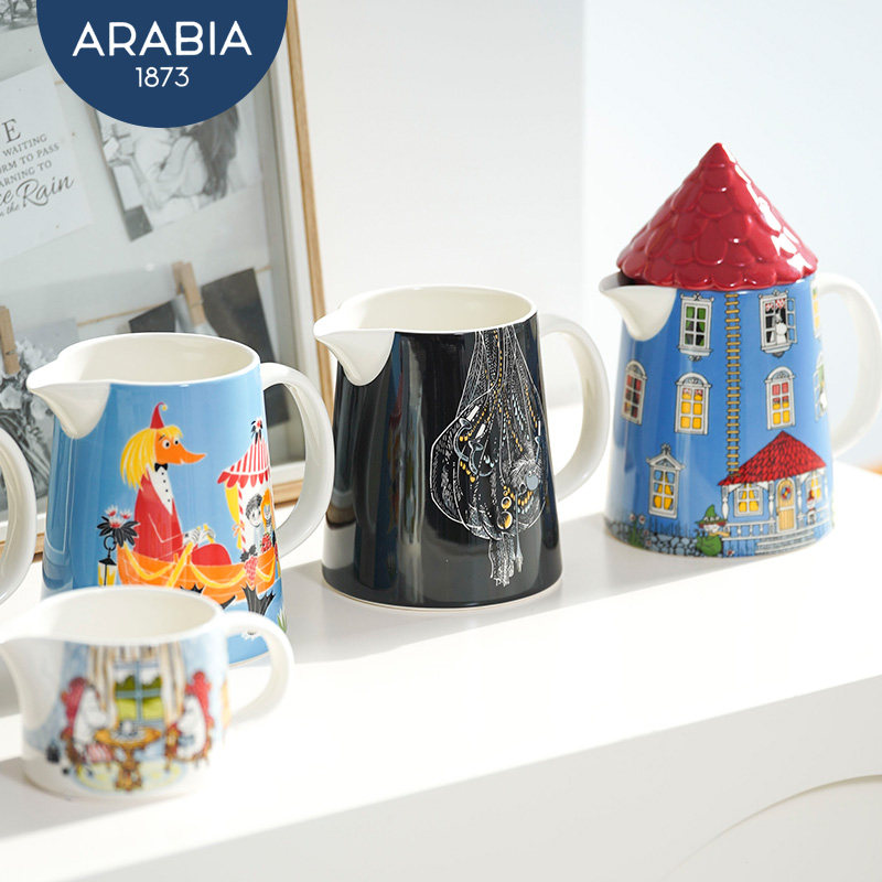芬兰Arabia姆明moomin冷水壶陶瓷家用耐热高温大容量下午茶茶壶