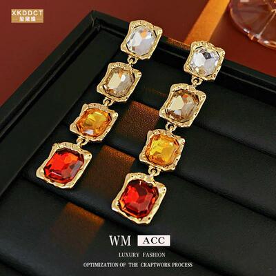 XKDDCT中古vintage耳环银针镶钻