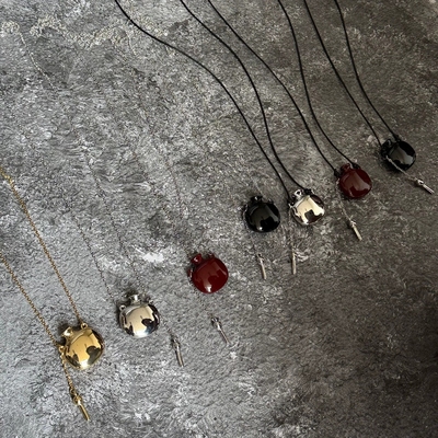 博主同款水瓶实心吊坠神水棍金属长款毛衣链简约小众冷淡风项链女