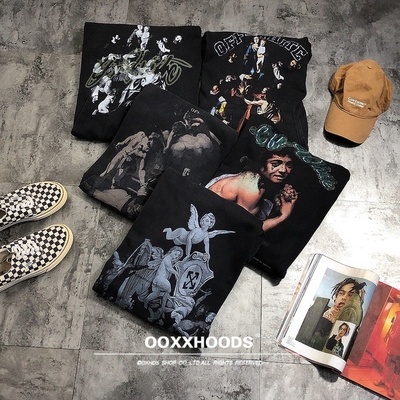 潮牌几何箭头宗教连帽衫hoodies