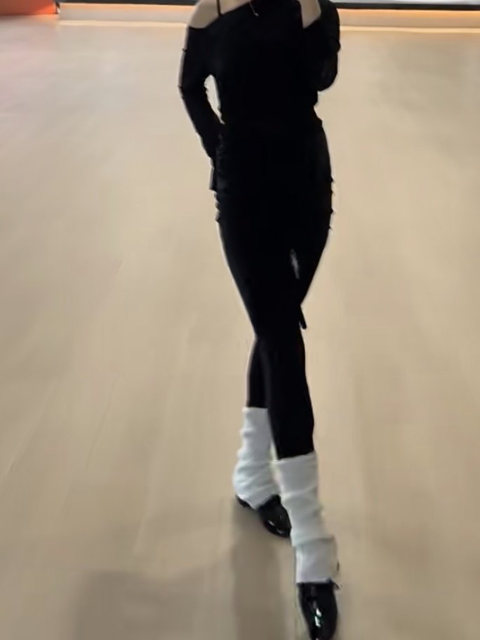 拉丁舞暖心舞蹈专用袜套短款袜子百搭毛线保暖踩脚配件教课练舞穿