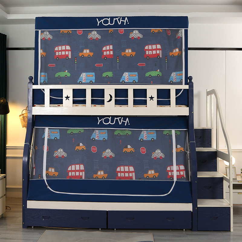 全伸缩儿童床蚊帐上下铺双层床上下床学生宿舍子母床1.8米1.5m1.7_虎窝淘