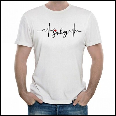 Sail Heartbeat T恤 白色短袖 Sail Heartbeat t-shirt 男女