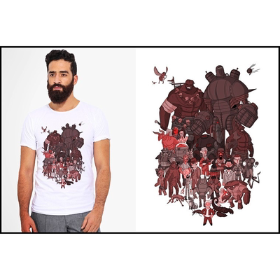 Fallout4vaultboy辐射4T-Shirt成人T恤班服上衣TEE圆领上衣15