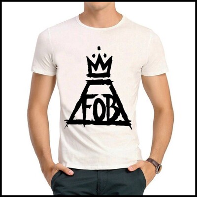 Fall Out Boy T-shirt 打倒男孩 乐队 T恤 白色短袖 Q版 FOB T恤