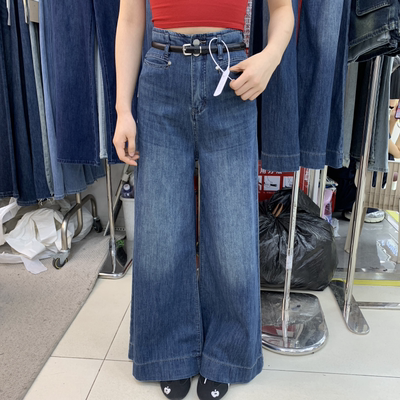 弹力牛仔裤女喇叭裤新客