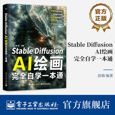 官方旗舰店  Stable Diffusion AI绘画完全自学一本通 彭婧 AI绘画宝典教程 StableDiffusionAI绘画自学书籍 彭婧 编著