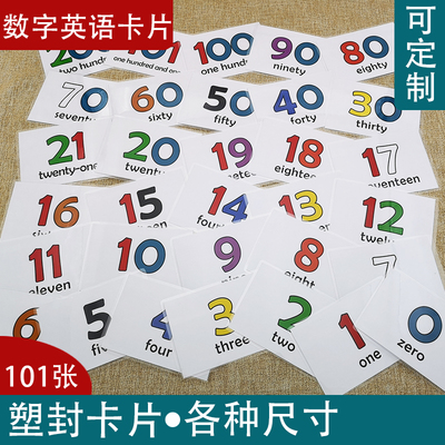 英语数字培训公开课教学卡片
