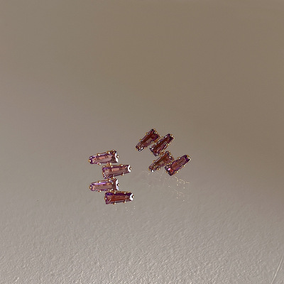 小众设计不规则锆石耳钉女韩国复古个性简约百搭气质小巧耳环耳饰