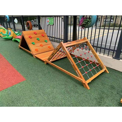 幼儿园室外攀爬儿童木制上刀山 早教亲子园感统器材荡桥平衡木条