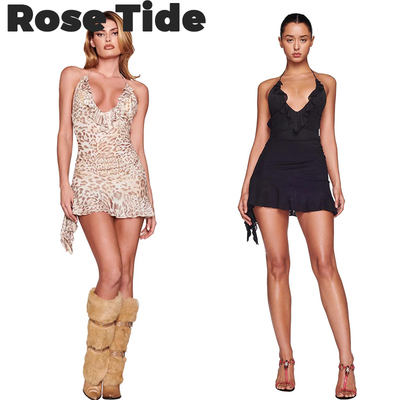 正品折扣Iamgia豹纹吊带连衣裙