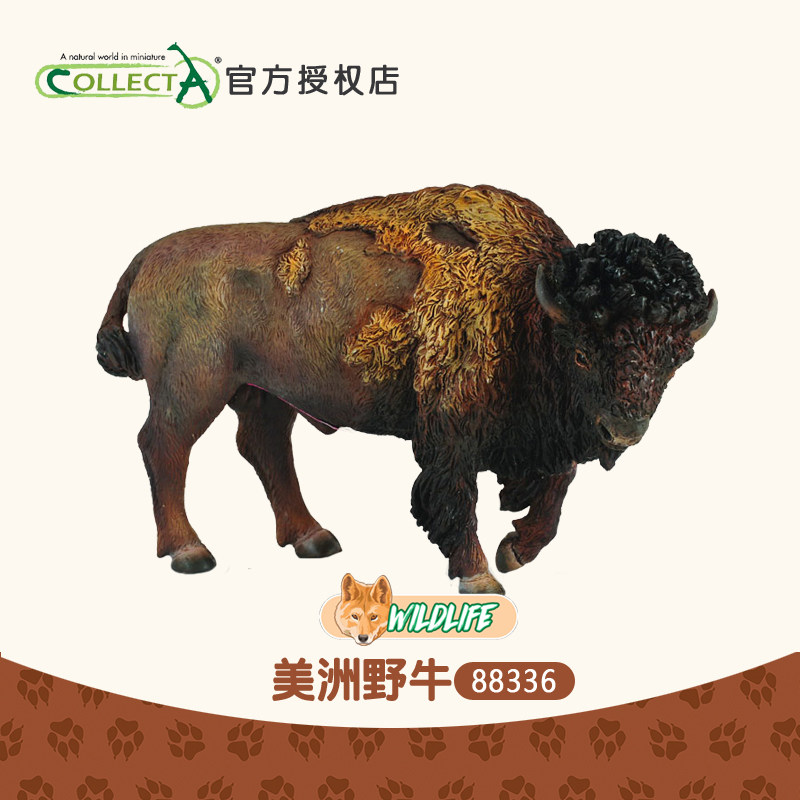 正品英国我你他Collecta美洲野牛仿真动物模型玩具摆件认知88336_虎窝淘