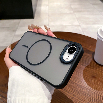 适用苹果16e手机壳iPhone16e磨砂磁吸15promax全包14防摔简约保护套ins男女半透明iPhonese4