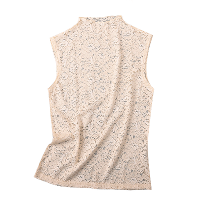 艾藤百搭打底蕾丝衫内搭半高领假领子女式背心镂空假衣领配毛衣