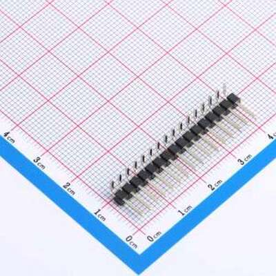 HDGCPH254-PW01-16 排针 1x16P 间距:2.54mm 弯插 弯插,P=2.54mm