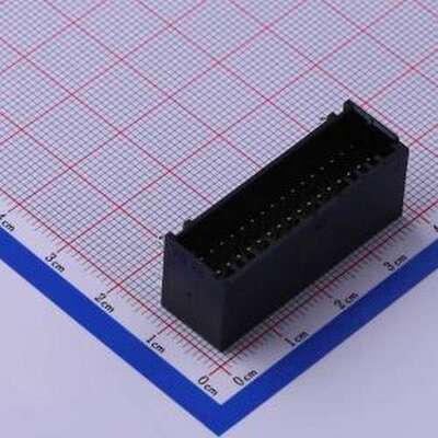 1-1939638-7 线对板针座 2x17P 间距:2mm 弯插 弯插,P=2mm