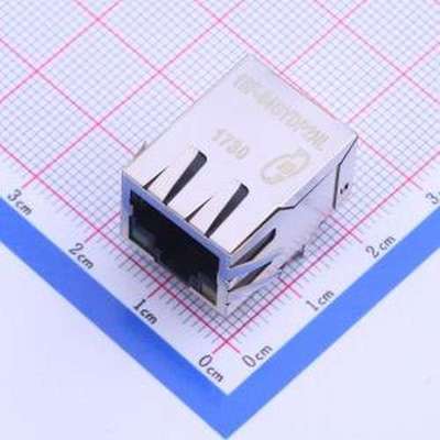 13F-64GYDP2NL 以太网连接器(RJ45 RJ11) 带LED 插件