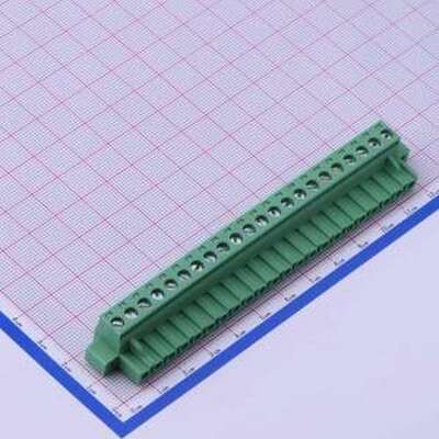 DB2EKM-5.08-22P-GN-S 插拔式接线端子 5.08mm 1x22P 排数:1 每排