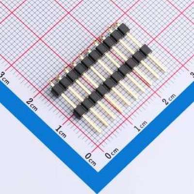 X6512WVS-10H-C60D48-E100R1 排针 1x10P 间距:2.54mm 方针 SMD,P