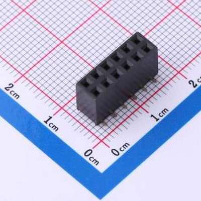 DW254S-22-12-85 排母 间距:2.54mm 2x6P 立贴 SMD,P=2.54mm
