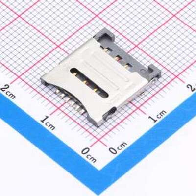 SIM201-FWB6AH1.8 SIM卡连接器 翻盖式 MicroSIM卡 卡座 SMD