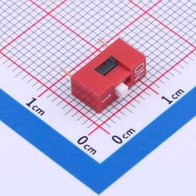 DSWB01LHGETR 拨码开关 2.54mm 宽体红色1位插件拨码开关