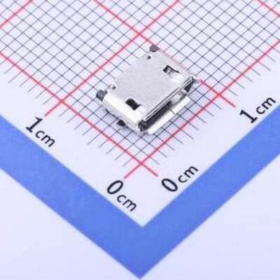 10104110-0001LF USB连接器 Micro-B 母 卧贴 SMD