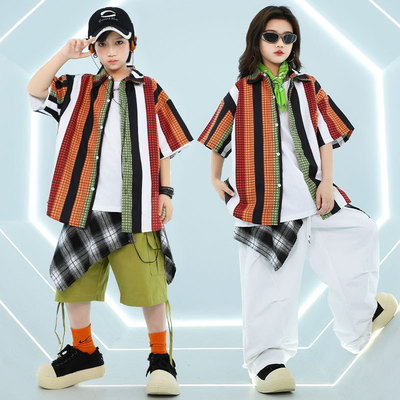 儿童街舞演出服嘻哈走秀架子鼓