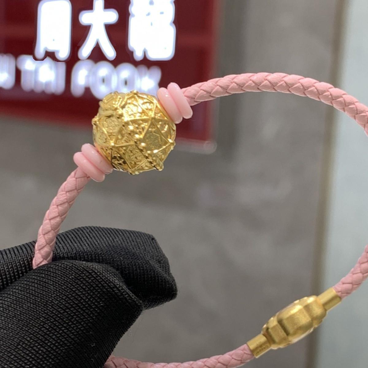 周大福代购 故宫联名系列足金国风转运珠黄金吊坠 定价7折 R35588