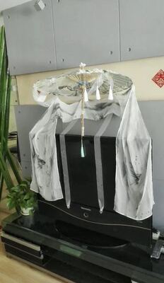 剑网3cos鹤影天青 纯阳道长道姑cos道路 古风cos道具 纸伞 华胥引