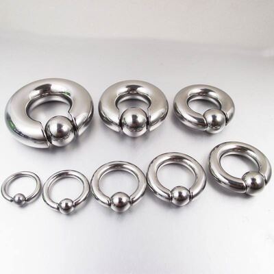 钛钢PA环弹簧球环穿刺饰品