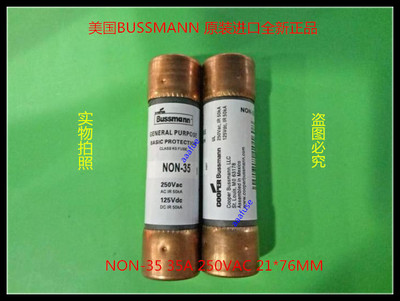 NON-35 40 45 50 60 BUSS原装进口测试保险丝21X76MM250VAC全新