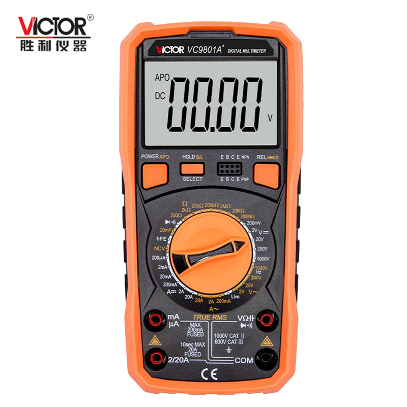 胜利仪器 VICTOR数字万用表 VC9801A+数显万能表背光全保护电路_虎窝淘