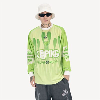 KeepingGear|美式街头风速干球衣长袖不变形舒适宽松街头版型
