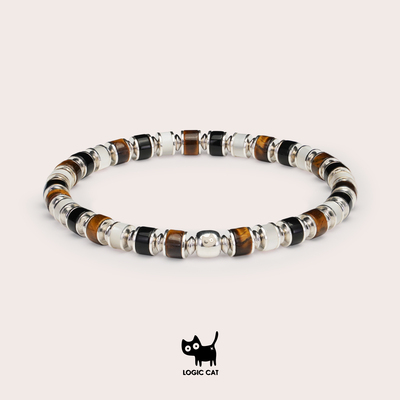 925纯银天然石原创设计直切手串