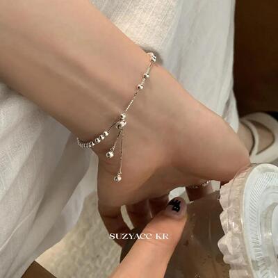 925银手链 【抽拉银珠】圆珠抽拉式925银手链手串C2185