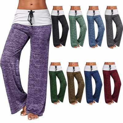 Yoga quick drying exercise pants, casual wide leg pants