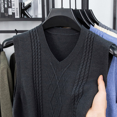 秋冬大白鲨男装官方旗舰店忘不了同款男士针织内搭毛衣保暖装马甲