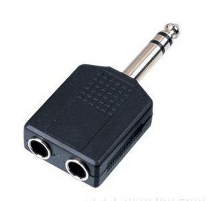 6.5 一分二 音频转接头 话筒1分2转接头 双声道 6.5转双6.5插头