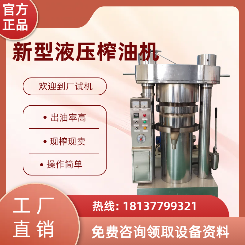 全自动液压榨油机立式胡麻核桃液压压油机多功能新型芝麻香油机