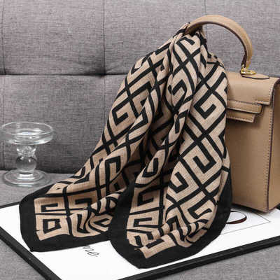 人字纹丝巾印花韩版男女春夏秋冬