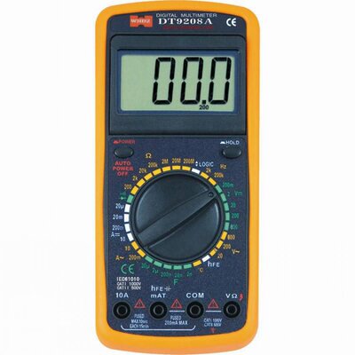 威华DT-9208A数字万用表 测量电压电阻频率测温 全保护防烧表