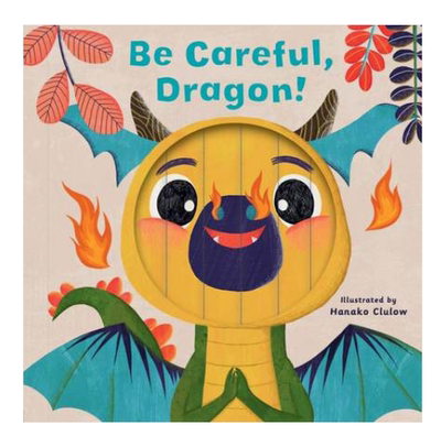 【现货】英文原版 Little Faces Be Careful  Dragon 小小动物面孔小心有龙 亲了互动抽拉纸板机关书启发观察力儿童英语绘本书籍