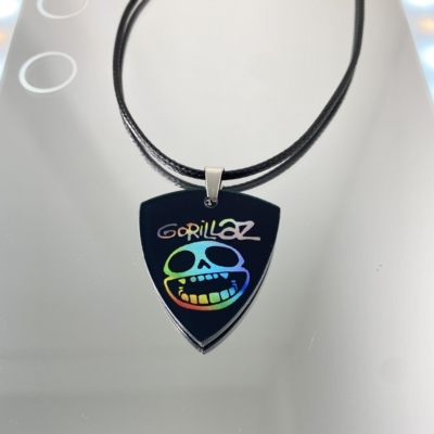 Gorillaz街头霸王乐队周边吉他拨片项链配饰专辑欧美摇滚钥匙扣